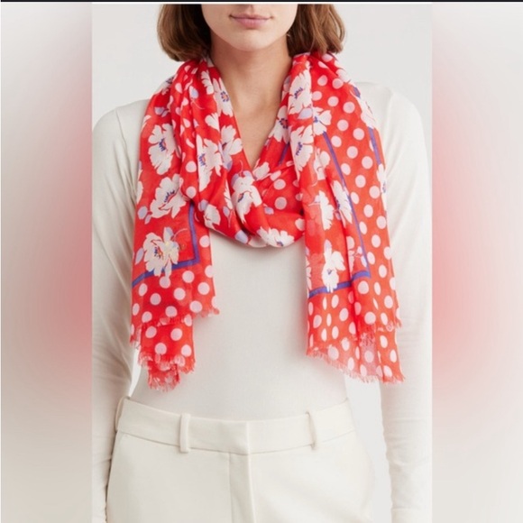 kate spade | Accessories | Kate Spade Springtime Floral Oblong Scarf ...